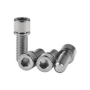 Wanyifa Titanium Ti Bolt M7 x 20mm Allen Head with Washers Bike Scewrs Pack of 4