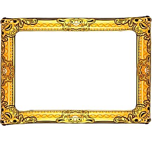 HENBRANDT Inflatable Photo Frame with Gold Additive 60 x 80 cm Black
