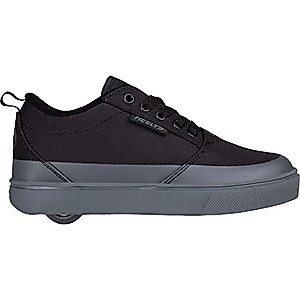 HEELYS Pro 20 1/2 FLD (Little Big Kid/Adult) Wheeled Heel Shoe, Black/Charcoal, 5 US Unisex