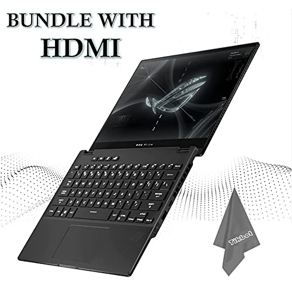 ASUS ROG Flow X13-13.4" WUXGA Touchscreen Gaming Laptop - AMD R9-6900HS - NVIDIA GeForce RTX 3050 Ti V4G Graphics – 16GB DDR5 RAM, 1TB PCIe 4.0 SSD, with Cloth
