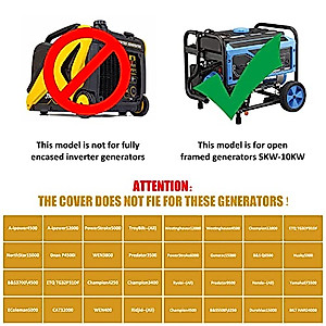 GEHENG Runtime Generator Cover, 100% Waterproof Generator Cover, Double Layer Design, All Weather Use, Extra Heavy Duty 600D Water Resistant Polyester Tarp, 32"x24"x24", Tear-resistant, black.
