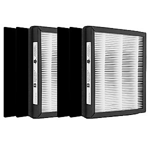 CHAMONNY IAF-H-100B Idylis Replacement Filter B, Compatible with Idylis AC-2125, AC-2126, IAP-10-150, IAP-10-125, IAP-10-050, IAPC-40-140 Air Purifiers, 2 H13 True HEPA Filters + 4 Pre-Filters