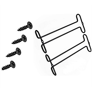 LAP Wine Glass Rack - Under Cabinet Stemware Wine Glass Holder Glasses Storage Hanger Metal Organizer for Bar Kitchen Black (1 Rows 2 Pack)