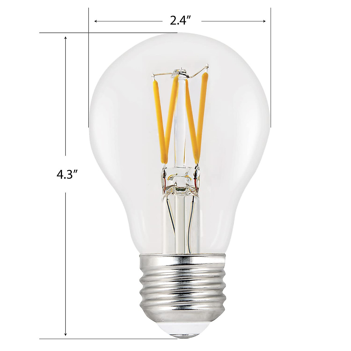 Feit Electric LED A19 Medium Base Light Bulb - 40W Equivalent - 15 Year Life - 450 Lumen - 2700K Soft White - Dimmable | 2-Pack
