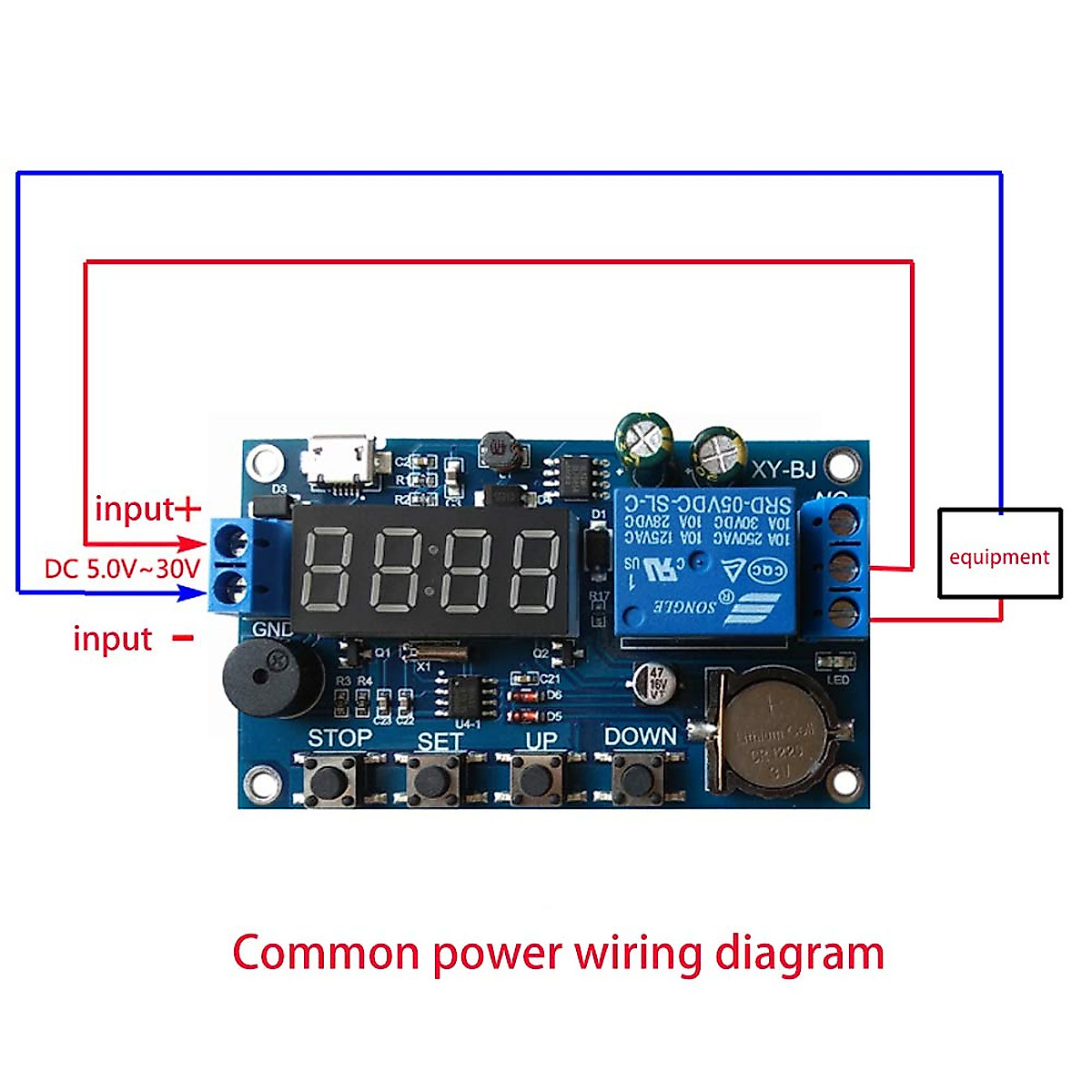 Acxico 1Pcs Real-time Timing Relay Module Switch Control Clock Synchronization Delay Timer Module 24H Timing 5 Time Periods
