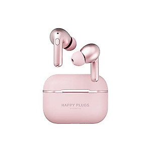 Happy Plugs Air 1 Zen – Fashion & Premium True Wireless in-Ear Earbuds – 30 Hours Battery Life – Passive Noise Cancellation - Pink Gold