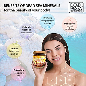 Dead Sea Collection Almond Vanilla Salt Scrub – Exfoliating Body Scrub for Women – Moisturizing and Nourishing Skin – with Pure Oils and Dead Sea Minerals (23.28 Oz)