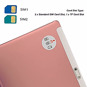 Kufoo Tablet Touch, 10.1 Inch IPS LCD Display Tablet with 3 Card Slots 100‑240V 4G LTE Entertainment (US Plug)