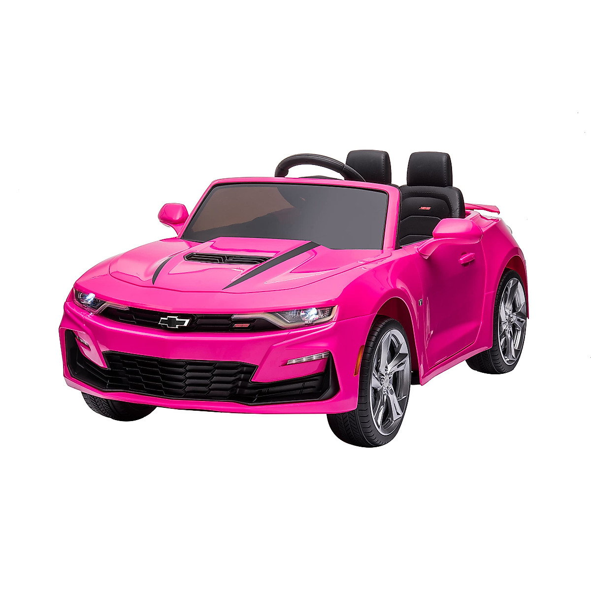 DAKOTT Kids Ride On Sports Car, 12V Battery Powered Chevy Camaro w/Parent Remote Control, Bluetooth, Horn, Music & Headlights Taillights for 3-6 Years