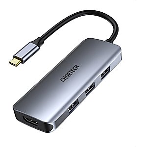 Medik MCH-A051-GY 7 in 1 Multi-Port Hub USB Type-C HDMI 4K USB 3.0 PD Support SD Card Reader Max 100W Converter Adapter MacBook Surface MCH-A051-GY Dark Gray