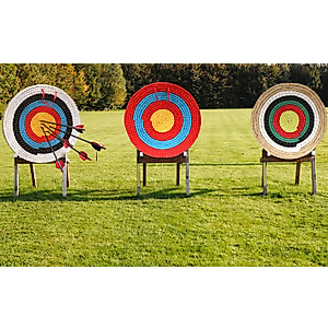 AUVIM Archery Targets Straw Solid Hand-Made Archery Target for Recurve Bow Compound Bow or Longbow 20 Inches Traditional Bow Arrow Target for Kids Youth Adult Archery Hunting Backyard Practice