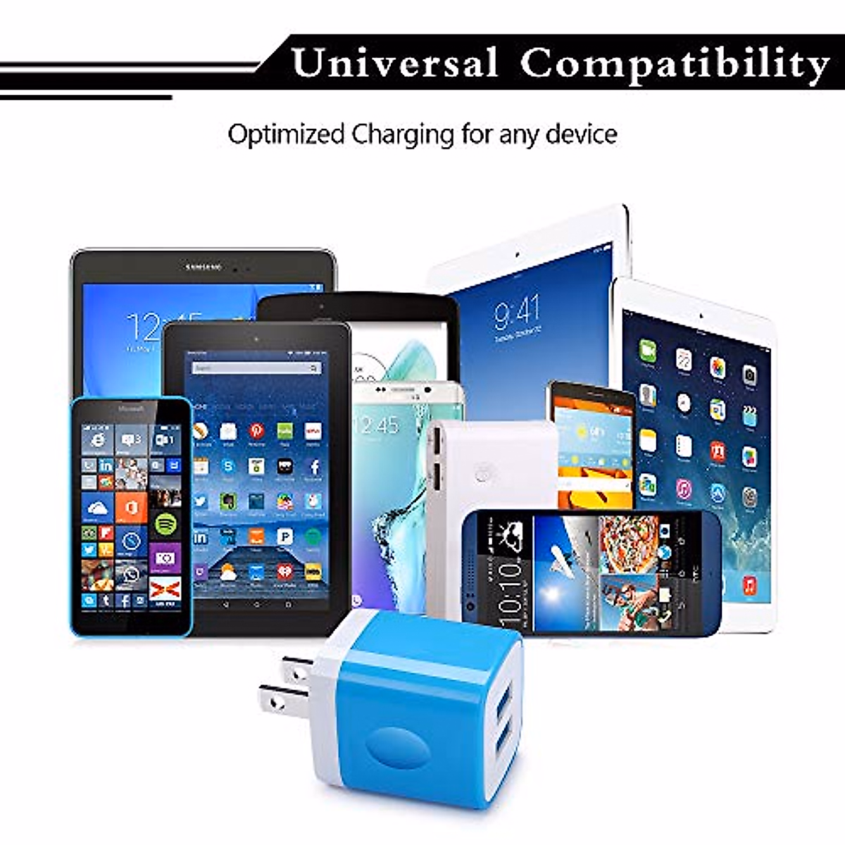 USB Wall Charger,Charging Block,5Pack 2.1A Wall Plug Power Cube Brick Charger Adapter Compatible with iPhone 14 13 12 11 Pro Max/Xs Max/XR/8/7/6S/6 Plus,Samsung Galaxy S23 S22 S21 S20 A10e A20 A50 A80