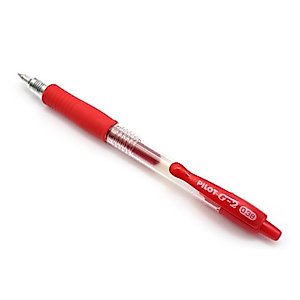 Pilot G-2 Gel Ink Pen - 0.38 mm - Red (Set of 2pcs)