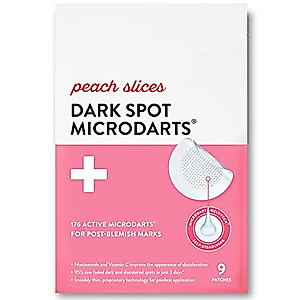 Peach Slices Dark Spot MicroDarts | For Dark Spots, Post-Blemish Redness, & Hyperpigmentation | Self-Dissolving | Niacinamide, Vitamin C, Hyaluronic Acid, and Cica | Vegan | Cruelty Free | 9 Patches