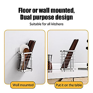 Caluself Utensil Holder for Kitchen Counter,Cooking Utensil Holder for Spatula Spoon,Wire Utensil Organizer,Metal Stainless Steel Utensil Holder,Kitchen Utensil Holder for Countertop