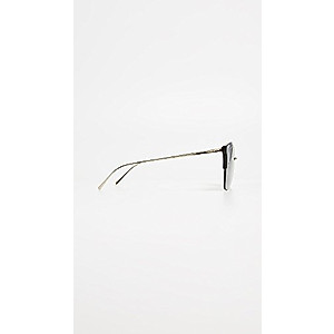 Prada PR 21US KUI5S0 Black/Gold Plastic Cat-Eye Sunglasses Grey Lens