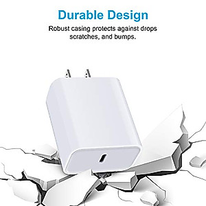 USB C Charger, 20W PD Power Adapter 2pcs USB C Box Block Brick Plug Fast Charging Base Cube for iPhone 14/13/13 Pro/12 Mini/11 Pro Max XR XS X SE 8 Plus Samsung Galaxy S22 S21 S20 Note 20 Ultra Pixel
