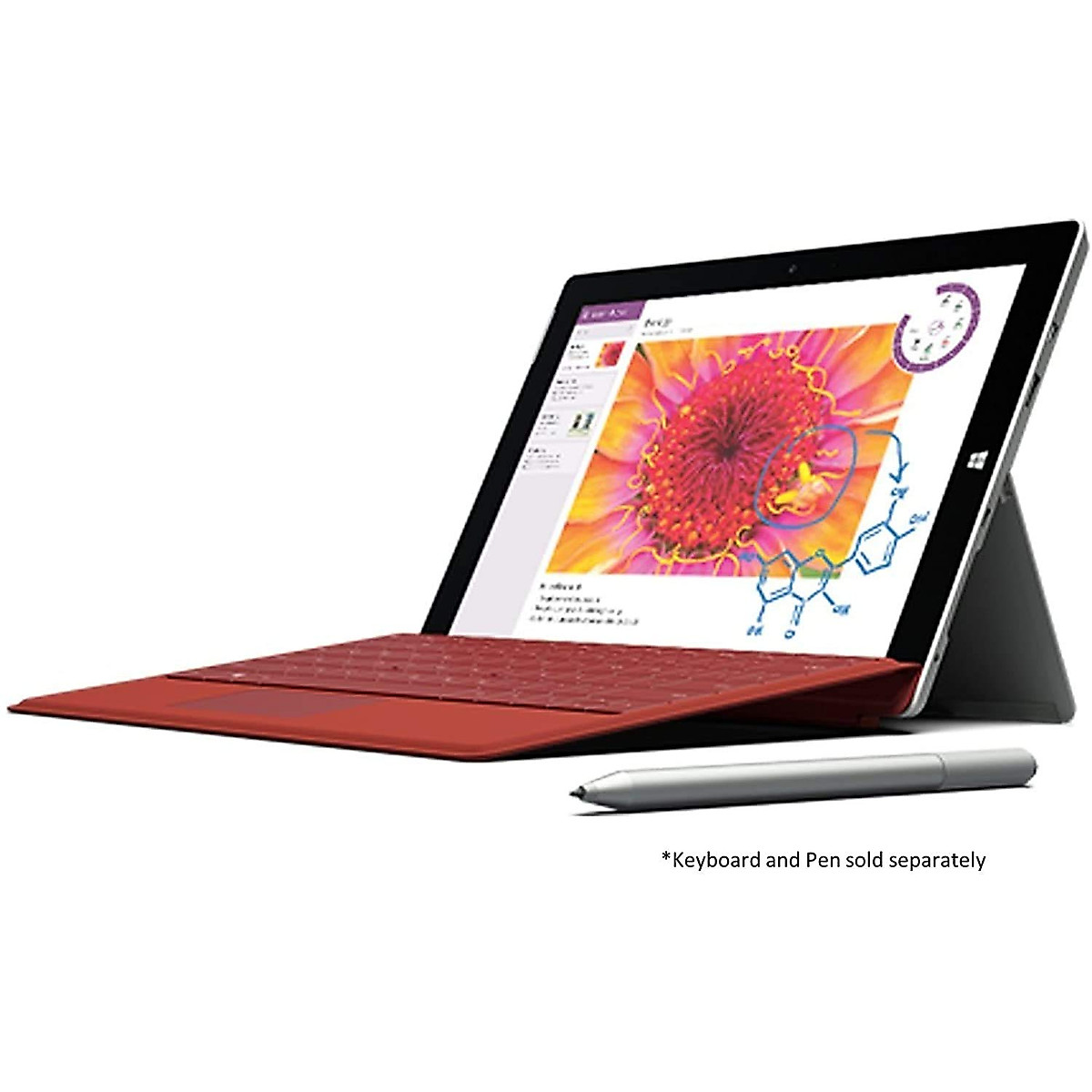 Microsoft Surface 3 10.8" FHD (1920x1280) Touchscreen 2-in-1 Education and Business Laptop Tablet (Intel Quad-Core Atom x7-Z8700, 4GB RAM, 64GB SSD) Mini DP, WiFi AC, Webcam, Windows 10 Pro