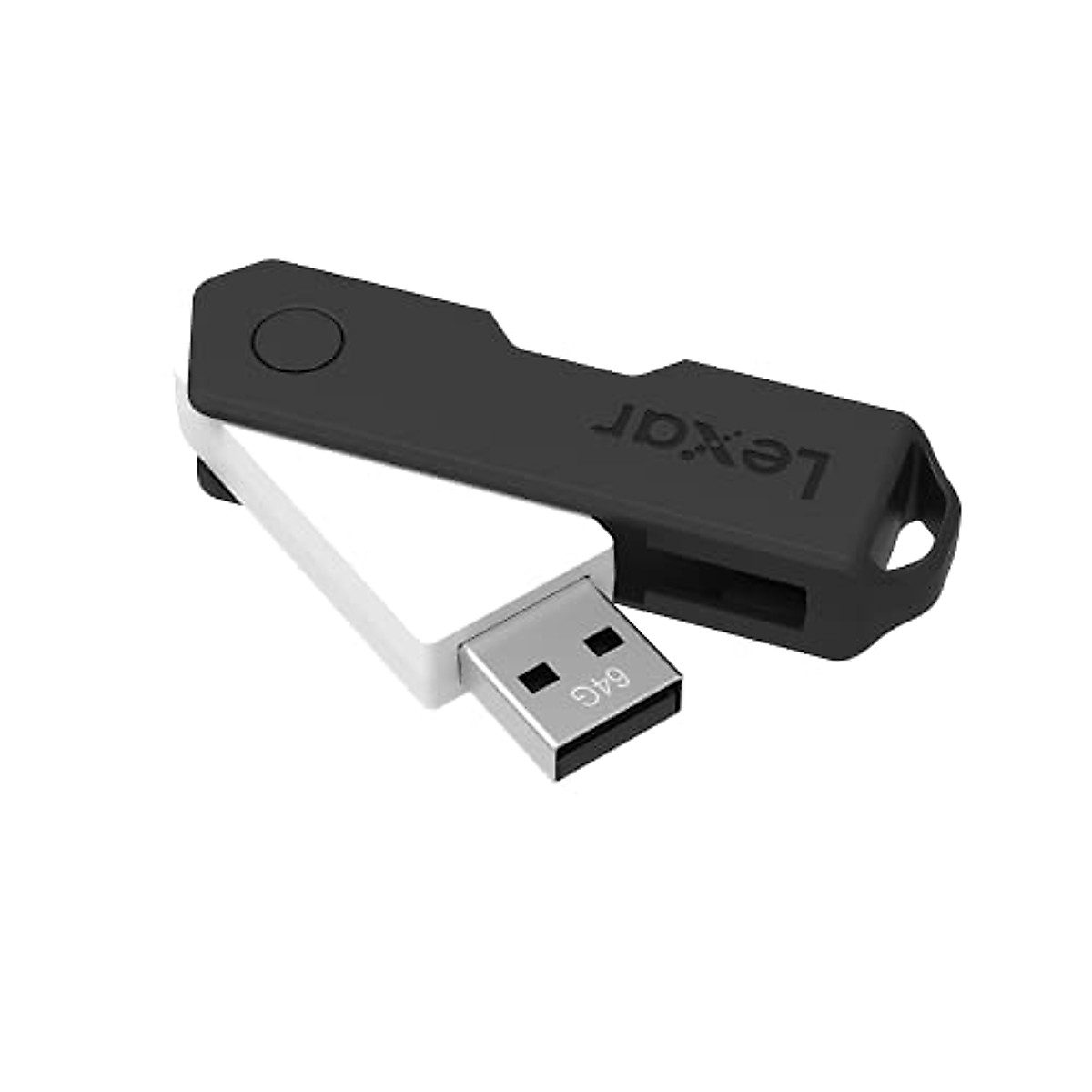 Lexar JumpDrive TwistTurn2 64GB USB 2.0 Flash Drive, Black (LJDTT2-64GABNABK)