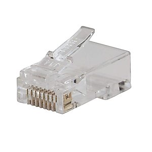 Klein Tools VDV826-762 Pass-Thru Modular Data Plug, RJ45 CAT5e, Gold Plated, Pass Through Connectors 200-Pack