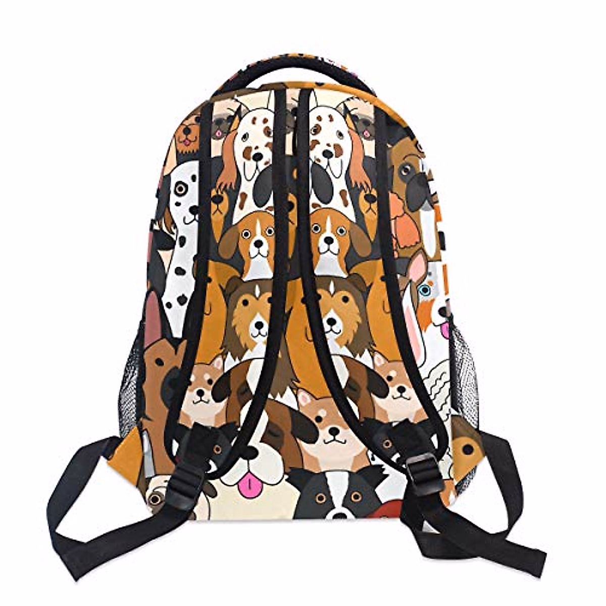 ALAZA Cute Doodle Dog Print Animal Large Backpack for Kids Boys Girl School Personalized Laptop iPad Tablet Travel School Bag with Multiple Pockets