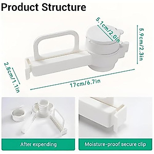 Curject Food Bag Sealing Clip with Pour Spout, Minimalist Style, Food Clip, 6.7"L x 1.1"W x 2.3"H