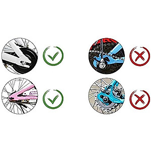 YJIA a Pair of Children's Bicycle Riding Flash Silent Training Wheels, Suitable for 12-20 inch Single Speed Bicycles (Purple)