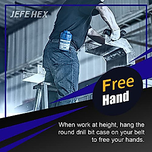JEFE HEX 29 PCS M35 Cobalt Drill Bit Set, HSS Twist Jobber Drill Bits with 135 Degrees Split Point and Three-Flat Shank, 3/8” Reduced Shank, Gold Oxide Metal Drill Bits Set (1/16” - 1/2” x 1/64”)