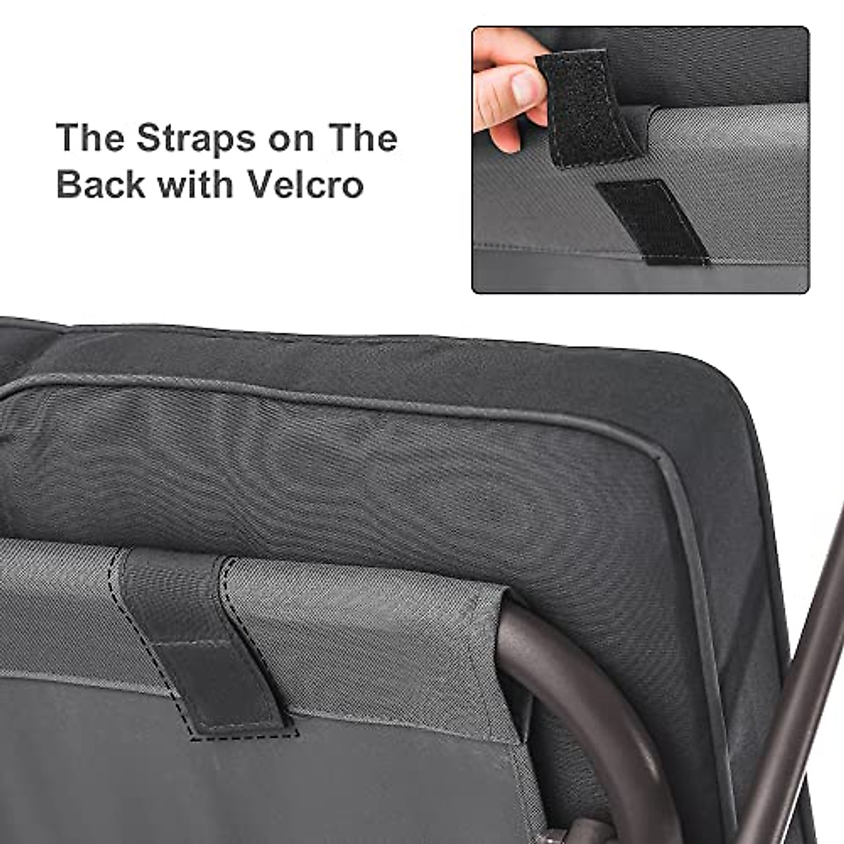 MCombo 3-Seat Outdoor Patio Swing Chair, Adjustable Backrest and Canopy, Porch Swing Glider Chair, w/Cushions and Pillows, 4068 (Grey)