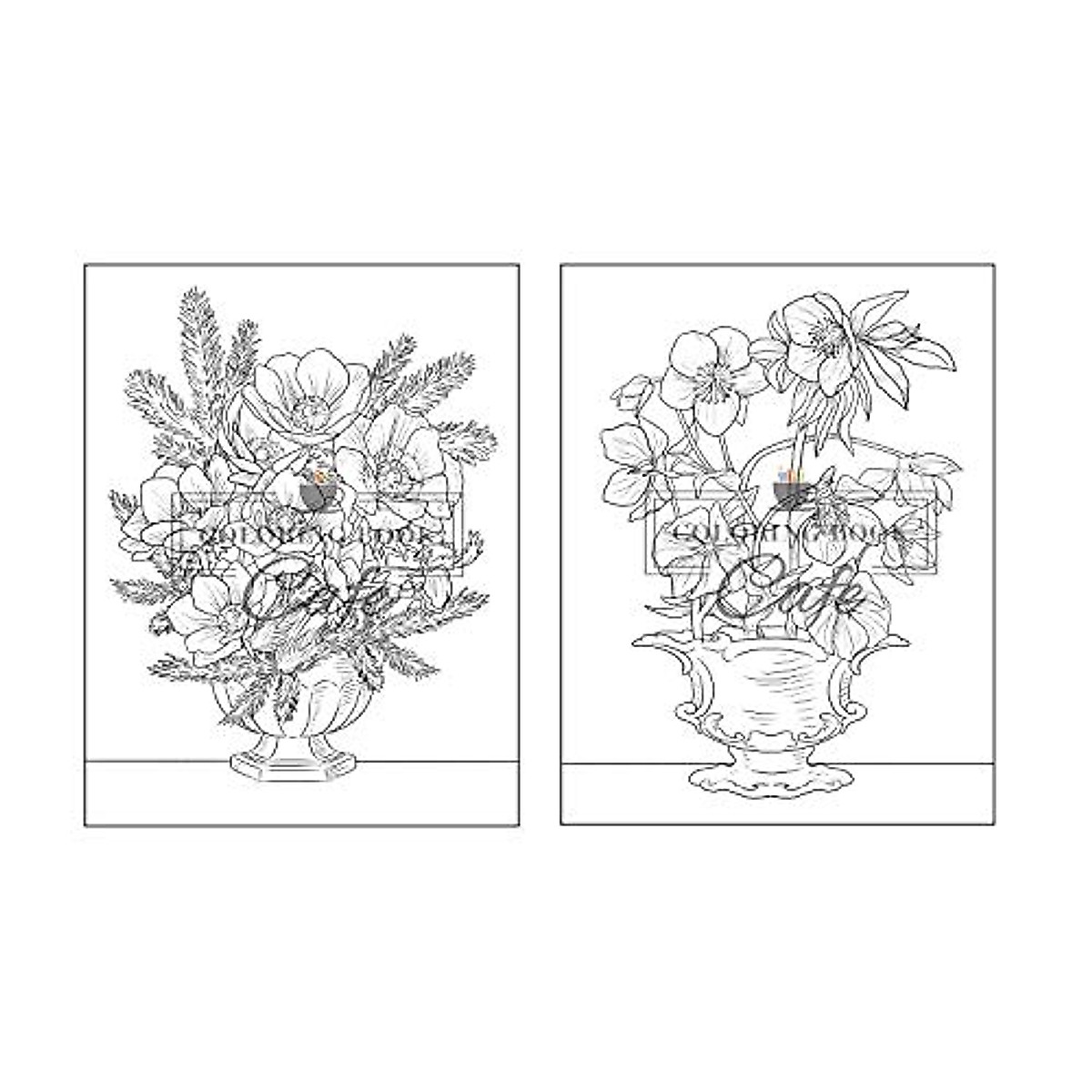 Winter Florals Coloring Book: An Adult Coloring Book Featuring Winter Floral Arrangements, Beautiful Holiday Bouquets and Exquisite Christmas Flowers