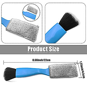 2PCS Double Ended Portable Cleaning Brush, Car Cleaning Brushes, Air Conditioner air Outlet Cleaning Brush, Auto Interior Detailing Brushes, Soft Bristles Brush