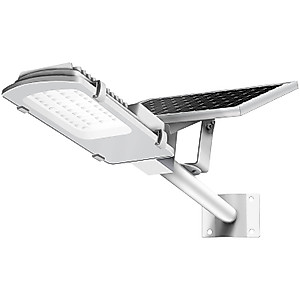 Gebosun Solar Street Light, 100W Outdoor Solar Led Street Lights, Work from Dusk to Dawn, 8600LM, 6000K, IP65 Waterproof, Wall-Mounted & Pole-Mounted for Pathway, Driveway, Swimming Pool, Garden