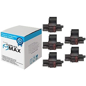 SuppliesMAX Compatible Replacement for Porelon 11203 Black/Red Ink Rollers (5/PK) - Replacement to Seiko IR-40T
