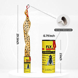 Fly Traps for Indoors Outdoor, Fly Paper Strips Sticky Hanging, Fruit Fly Strips,Fly Tape Catcher Ribbon, Fruit Fly Gnat Trap Killer Fly Traps for Inside Home(35 Pack)
