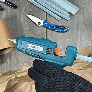 Cowalt Professional Hot Glue Gun and Sticks Set Full Size 60W High Power Fast Heating Heavy Duty Silicone Glue Gun Kit for Crafts, DIY Repairs (Green)