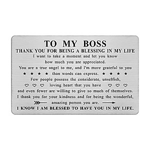 ABNTY Boss Day Gifts - Boss Appreciation Wallet Card Insert - Christmas Gifts for Boss