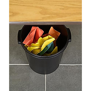 Tarifold Jalema® Re-Solution™ Commercial Wastepaper Trash Can for Office or Home, 4.75 Gallon/19 Quart Capacity, Black, 100% Recycled Plastic, 10/bx.