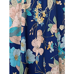 Adrianna Papell Women's Stretch Chiffon MIDI Dress, Blue Multi