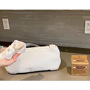 HandBagRescue All-Natural Cleaning Wipes. Remove Dirt & Surface Stains & Conditions Leather Handbags with Essential Oil. Box of 10 Individually Wrapped Wipes.