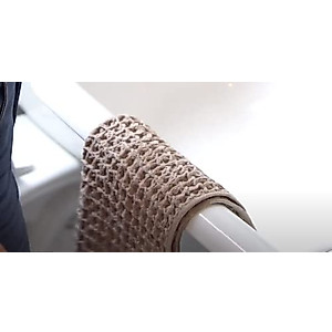 Kanso Face Wash Towel - Highly Absorbent Soft Honeycomb Texture Washcloth - Portable Eco-Friendly Bamboo Fiber Waffle Woven Towels for Face Wash - Tan, 14" x 14"