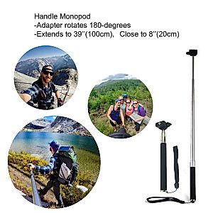 Soft Digits Accessories Bundle Kit for GoPro Hero 5/4/3/2/1 Action Camera Accessory Set for Ourdoor Sports in Swimming Diving Rowing Climbing Bike Riding（44 Items)