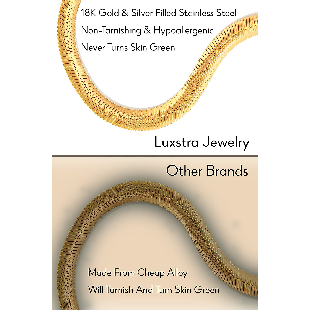 18K Gold And Silver Plated Body Chains, One Size, Gold Plated, no