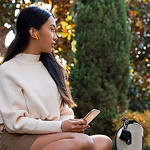 APSkins Silicone Case and Stylish Skins Compatible with Apple AirPod Accessories (Orange Case & Skin)