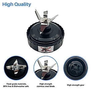 Blender 5 Fins Blade Replacement Parts for Ninja, Base Extractor Blade Only for 16 oz Cups, Compatible with Nutri Ninja Blender 700 Watts QB3000, QB3000SS, QB3000SSW, QB3001SS 30, QB3004, QB3005