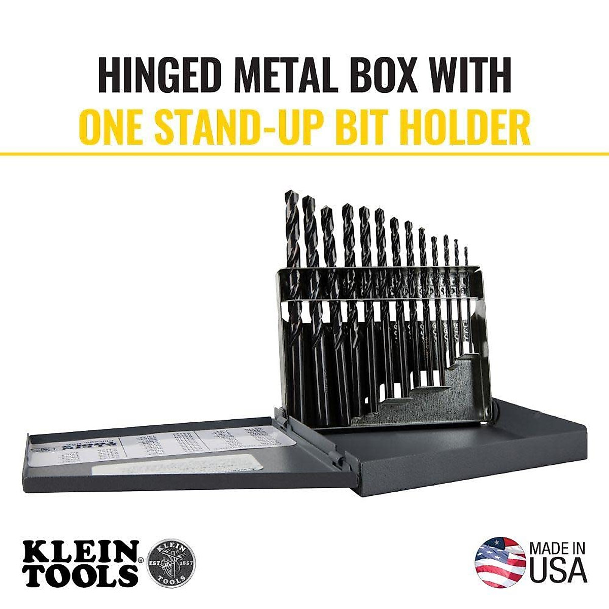 Klein Tools Regular-Point Drill-Bit Set, 13 Pc