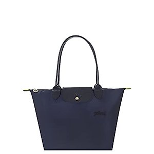 Longchamp 'Medium 'Le Pliage Green' Nylon Tote Shoulder Bag, Navy