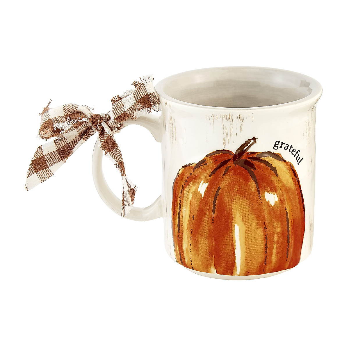 Mud Pie, Orange, 21 oz Oversized Harvest Pumpkin Mug, OrangePumpkin