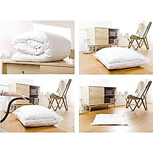 Compactor Aspispace Space Saving Large Vacuum Storage Bag for 1 Double Duvet 80 x 100cm-Pack of 2, L, Clear, 2 Pack