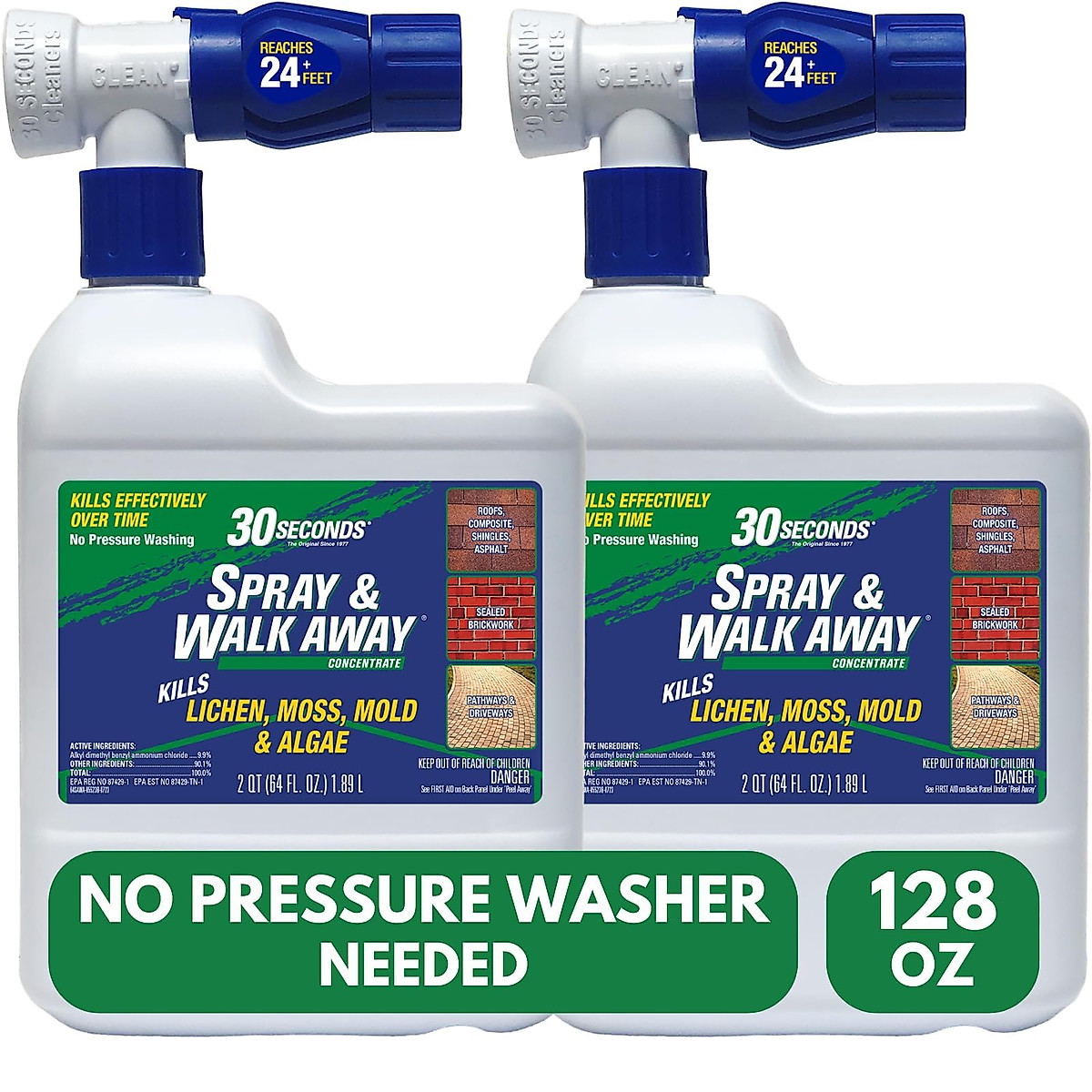 30 SECONDS Spray & Walk Away Hose End Sprayer | 2 Pack | Roofs ...