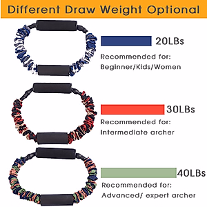 Archery Bow Trainer, Archery Draw Training Aid Strength Training, Anti-Break Latex Resistance Bands, Archery Exerciser Training Device For Recurve Bow Compound Shooting Kids Adults Beginner Experts